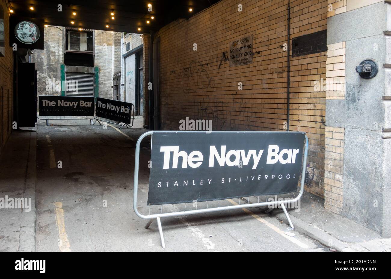 Back entrance to The Navy Bar, an LGBTQ dance club in the Stanley ...