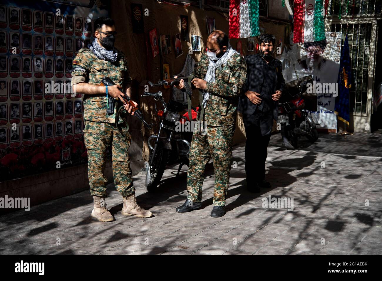 (6/6/2021) An armed Iranian members of the Islamic Revolution Guards ...