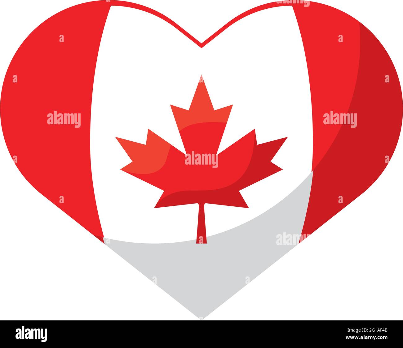 heart canadian flag Stock Vector Image & Art - Alamy