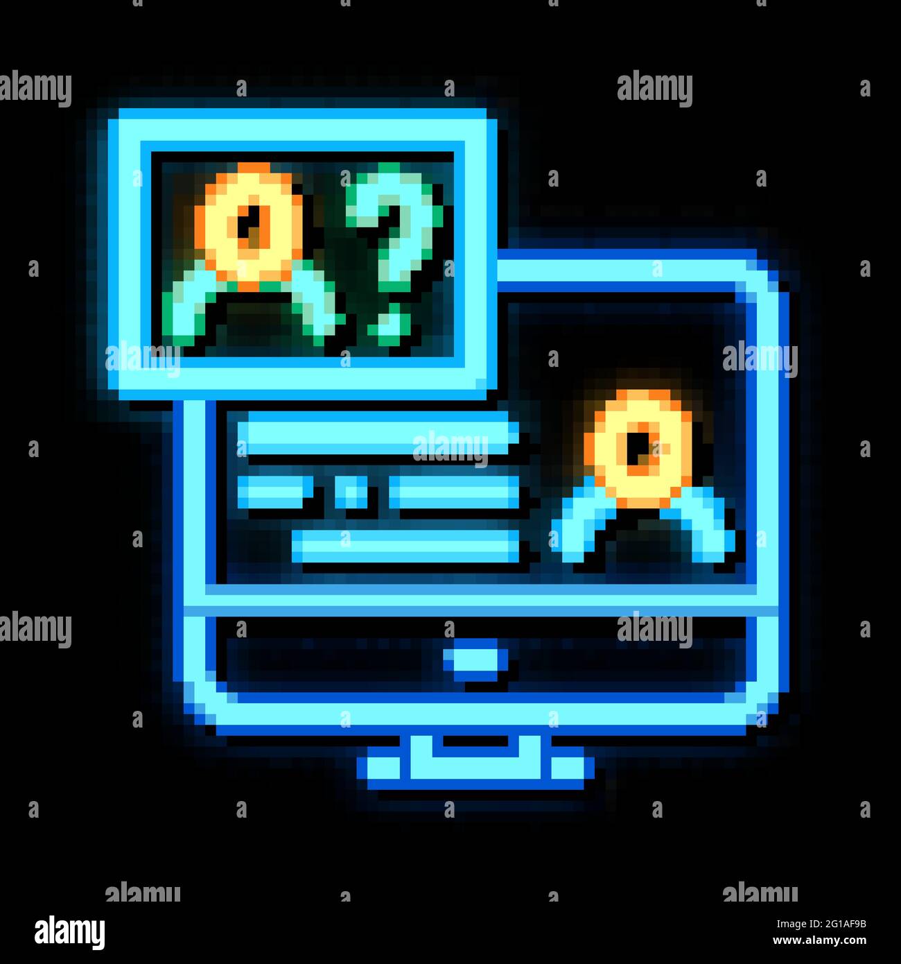 Message On Display neon glow icon illustration Stock Vector Image & Art ...