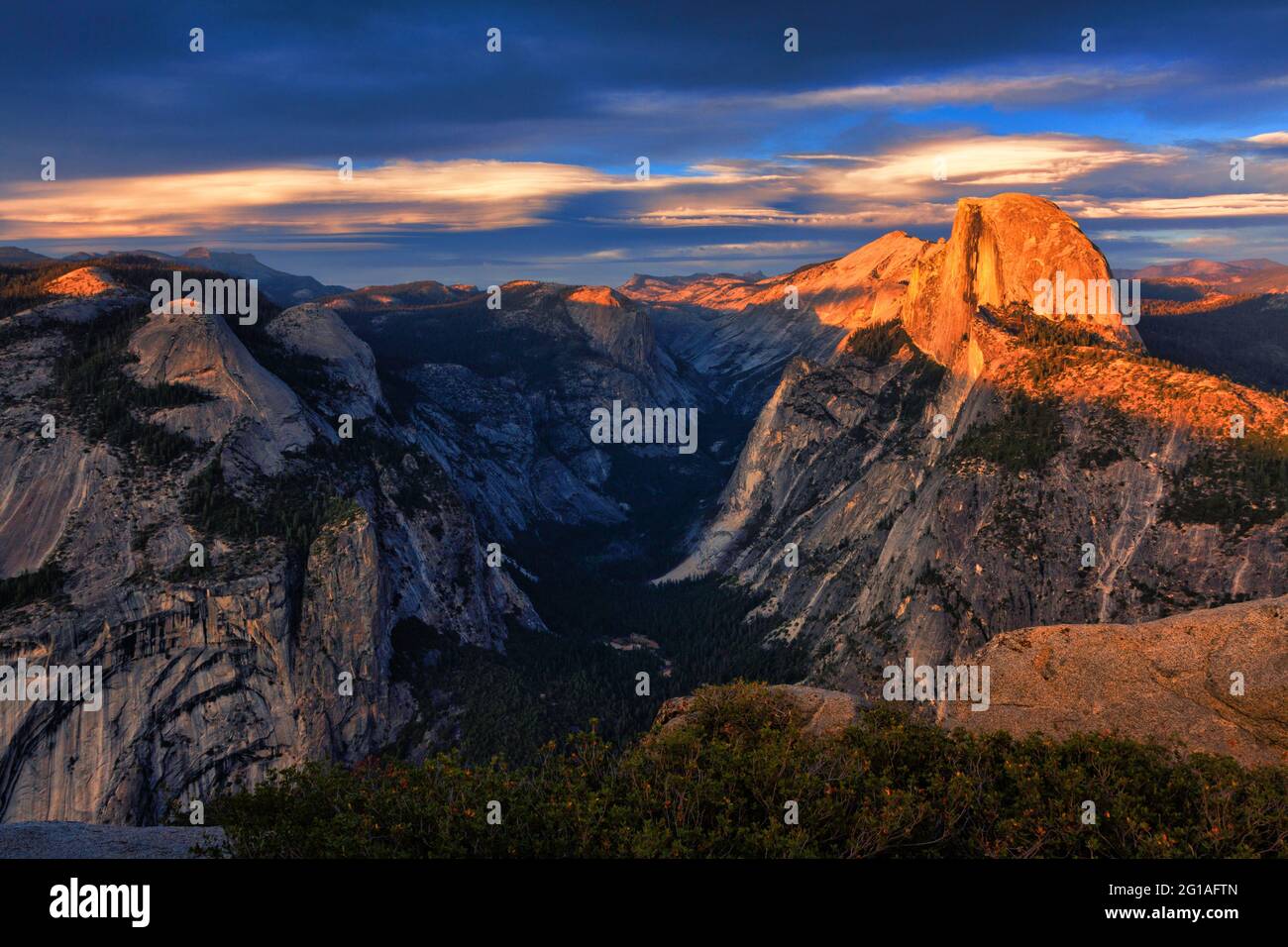 HALF DOME AT SUNSET Stock Photo - Alamy