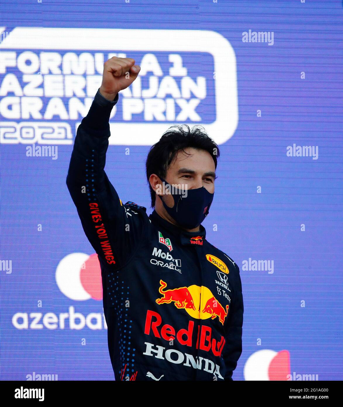 2021 azerbaijan grand prix podium hi-res stock photography and images ...