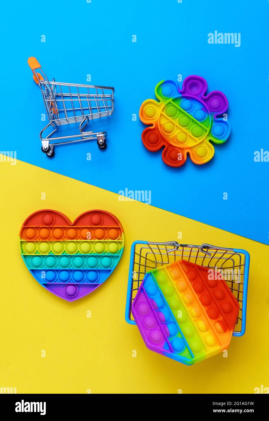 Rainbow color pop it toy. Anti stress for adults and children ...