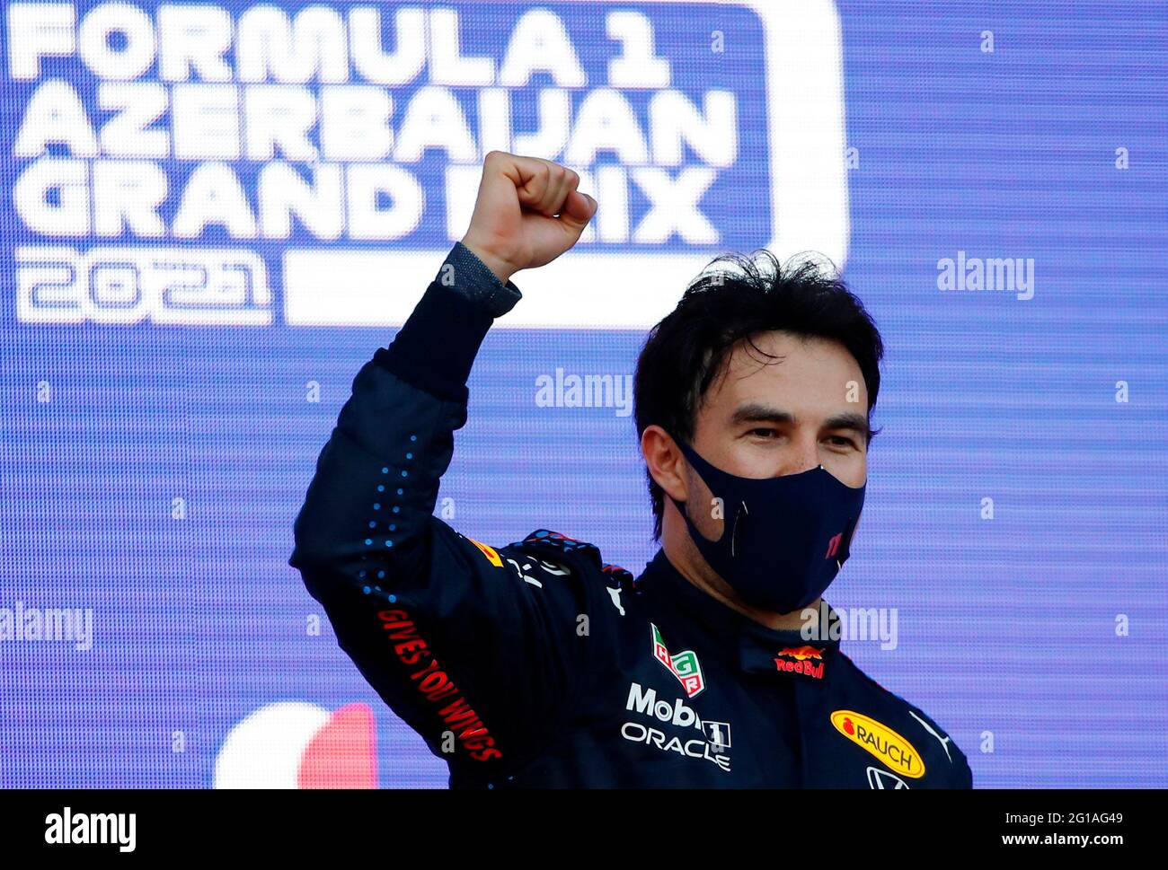 2021 azerbaijan grand prix podium hi-res stock photography and images ...