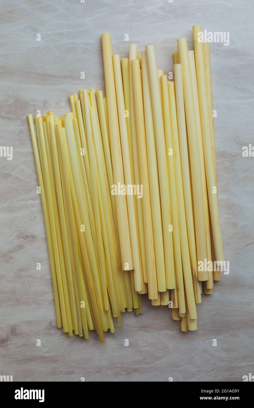 Biodegradable compostable natural straws, made from cane and wheat ...