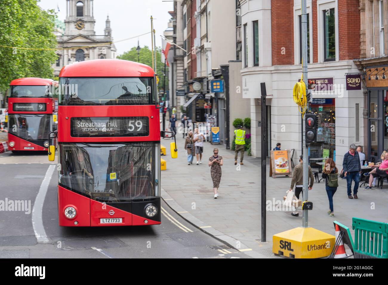 A double decker bus, red London bus. UK, London, May 29, 2021 Stock ...