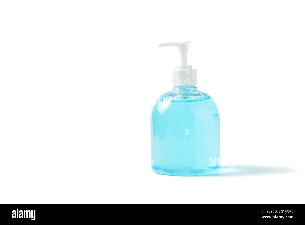 bottle of hand sanitizer isolated or alcohol gel on white background ...