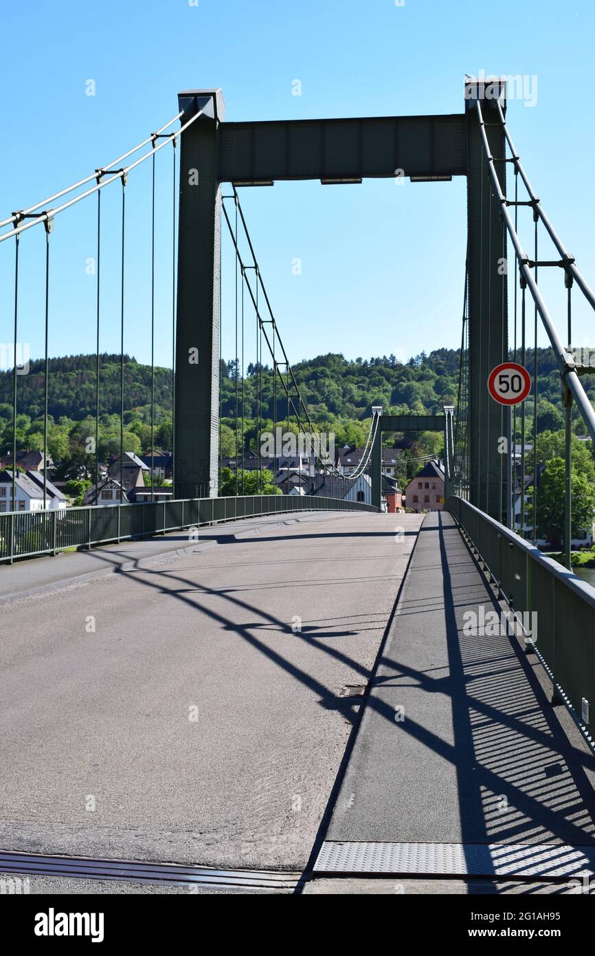 Mosel bridge Wehlen, Mosel valley Stock Photo - Alamy