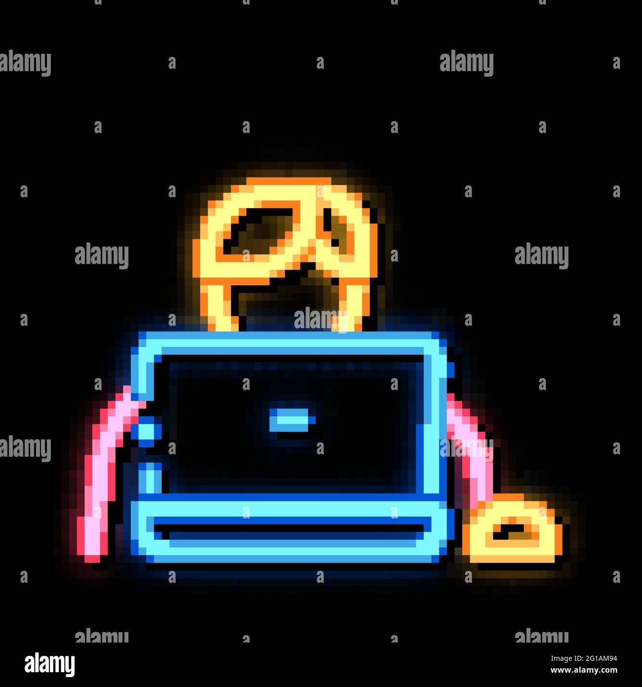 Glowing laptop screen Stock Vector Images - Alamy