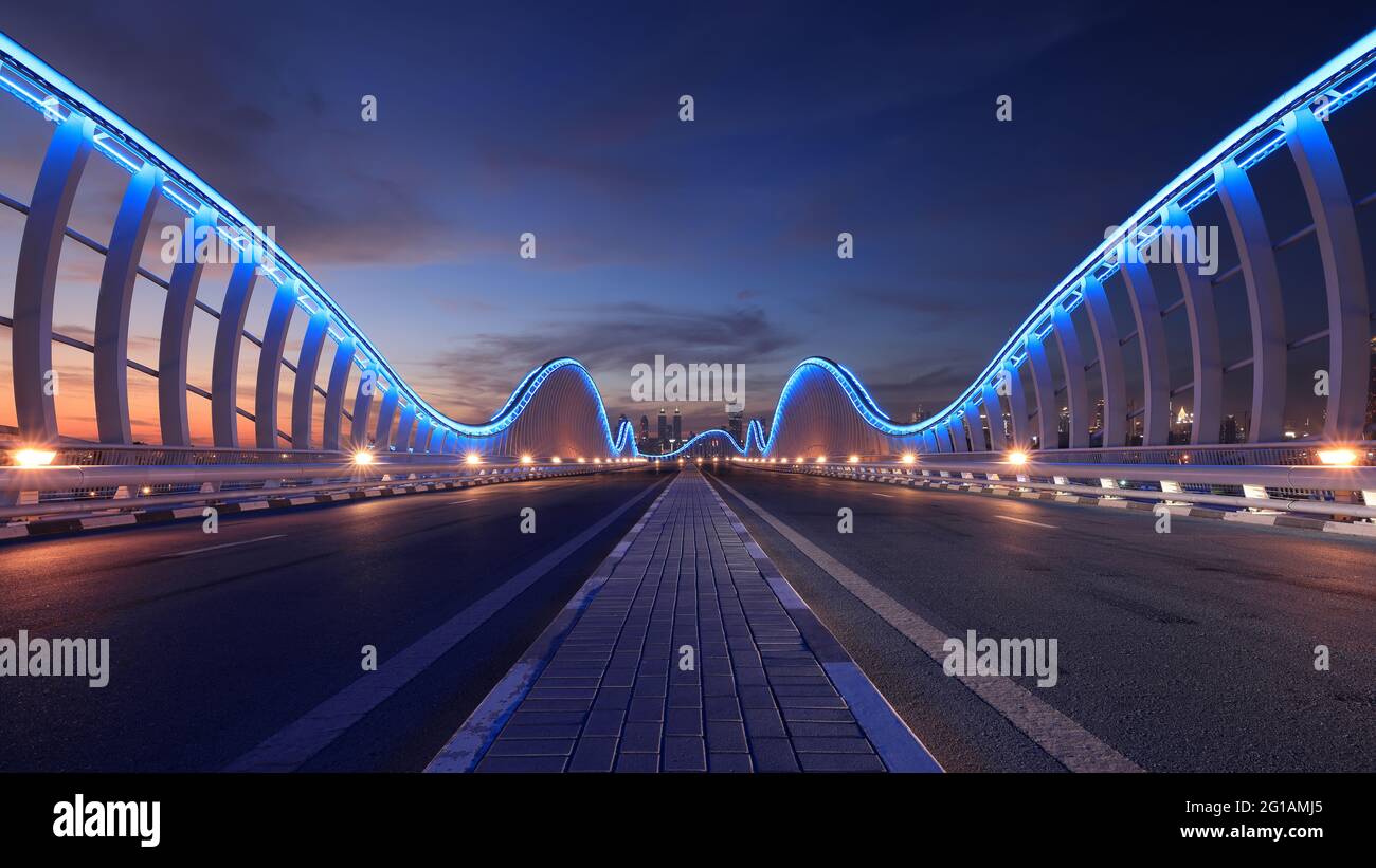 Meydan bridge in Dubai, UAE Stock Photo - Alamy