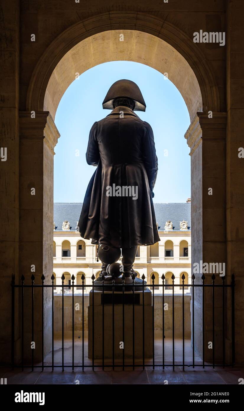 Rear view of the statue of Napoleon Bonaparte in the Hotel des ...