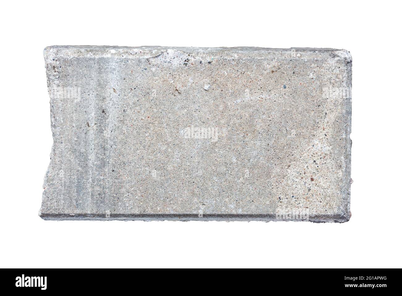 piece of concrete tile isolated on a white background. High quality ...