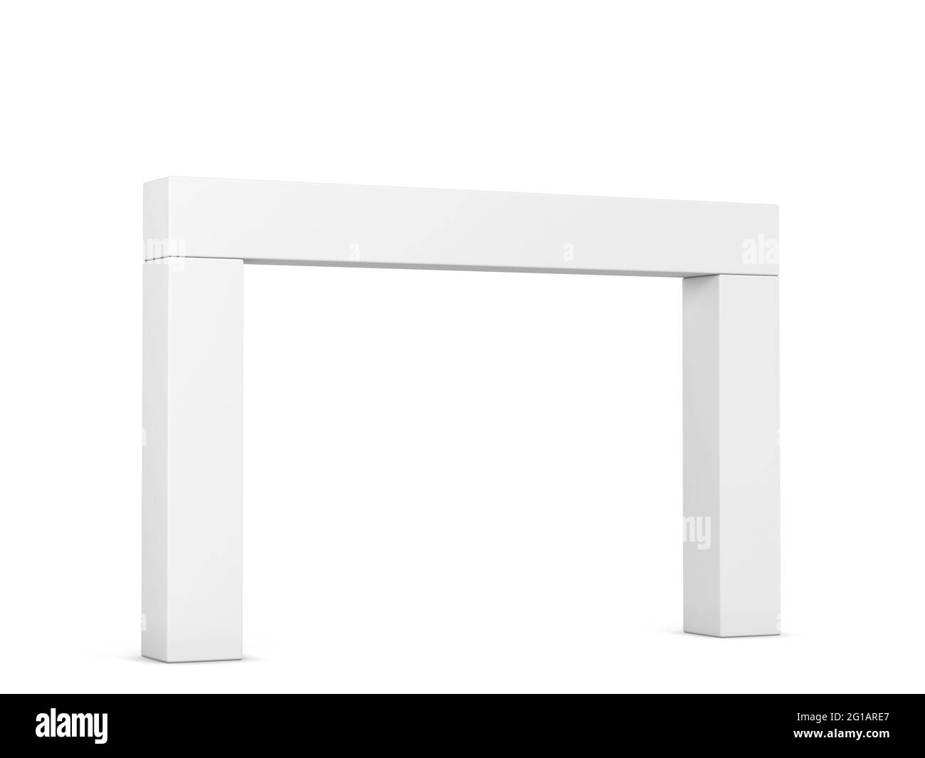 Blank event arch mockup. 3d illustration isolated on white background ...