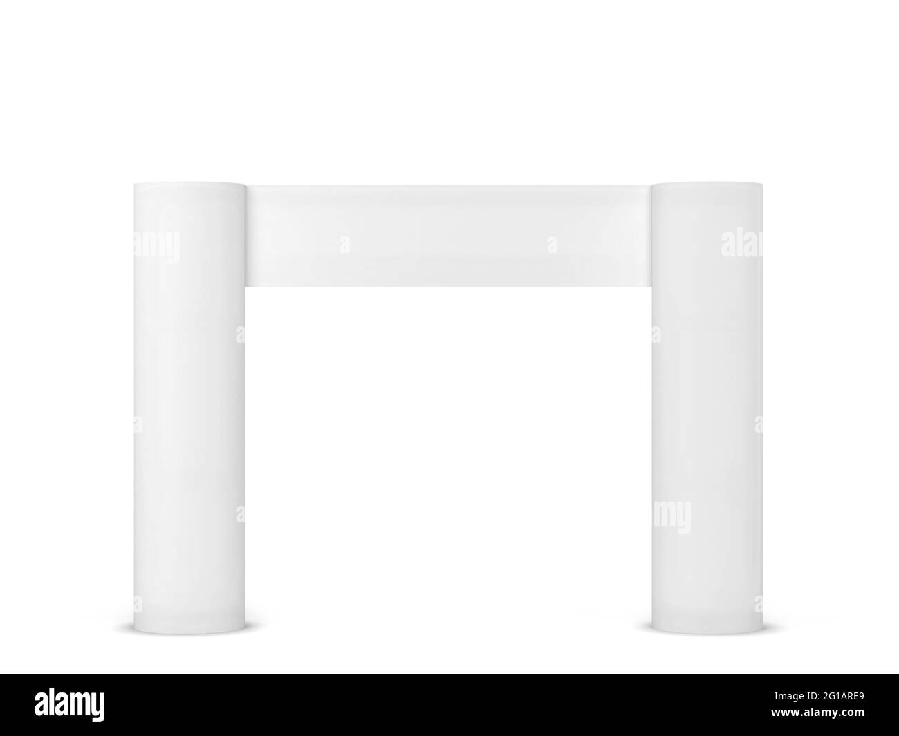 Blank event arch mockup. 3d illustration isolated on white background ...