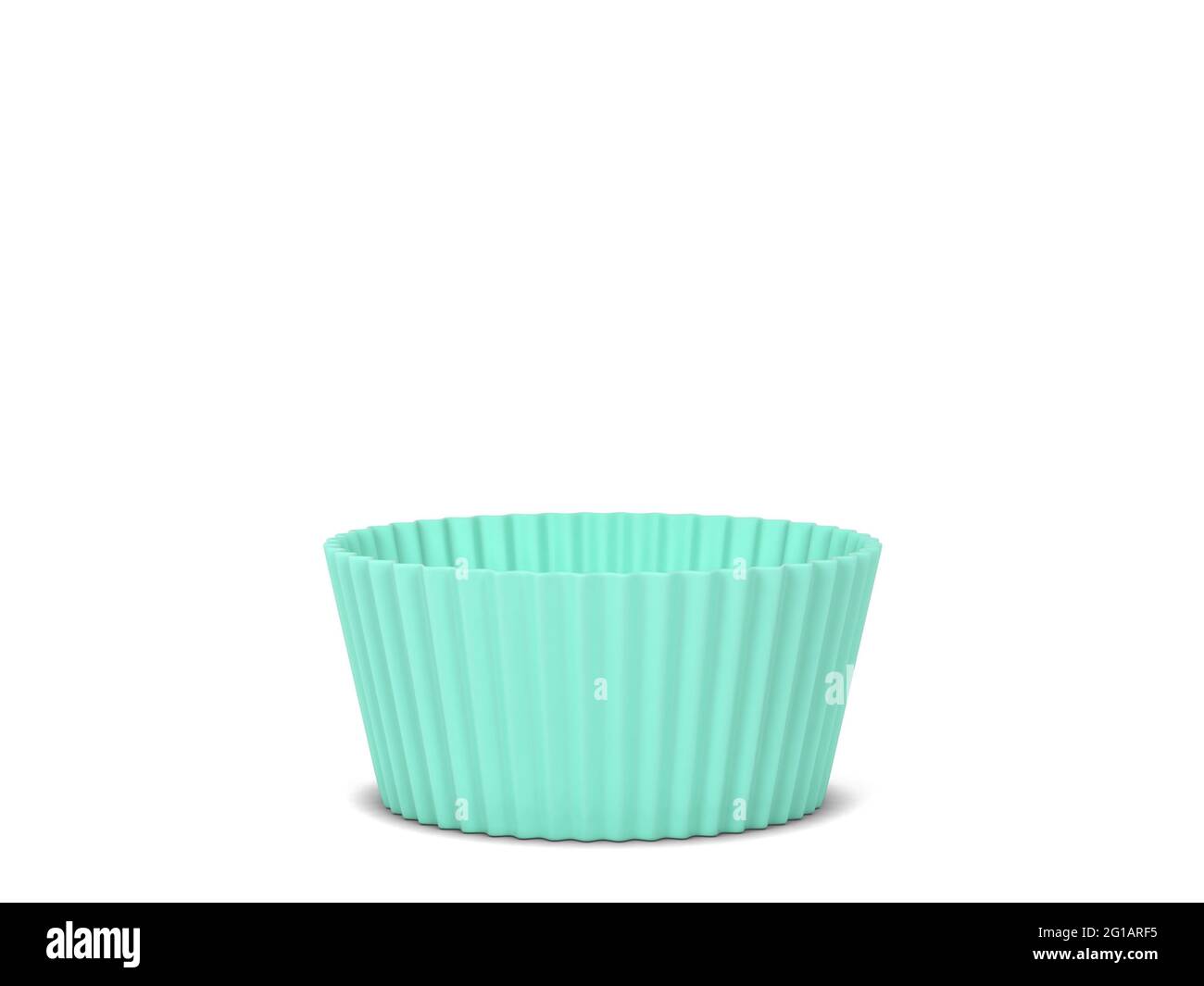 Blank cupcake silicon form. 3d illustration isolated on white ...