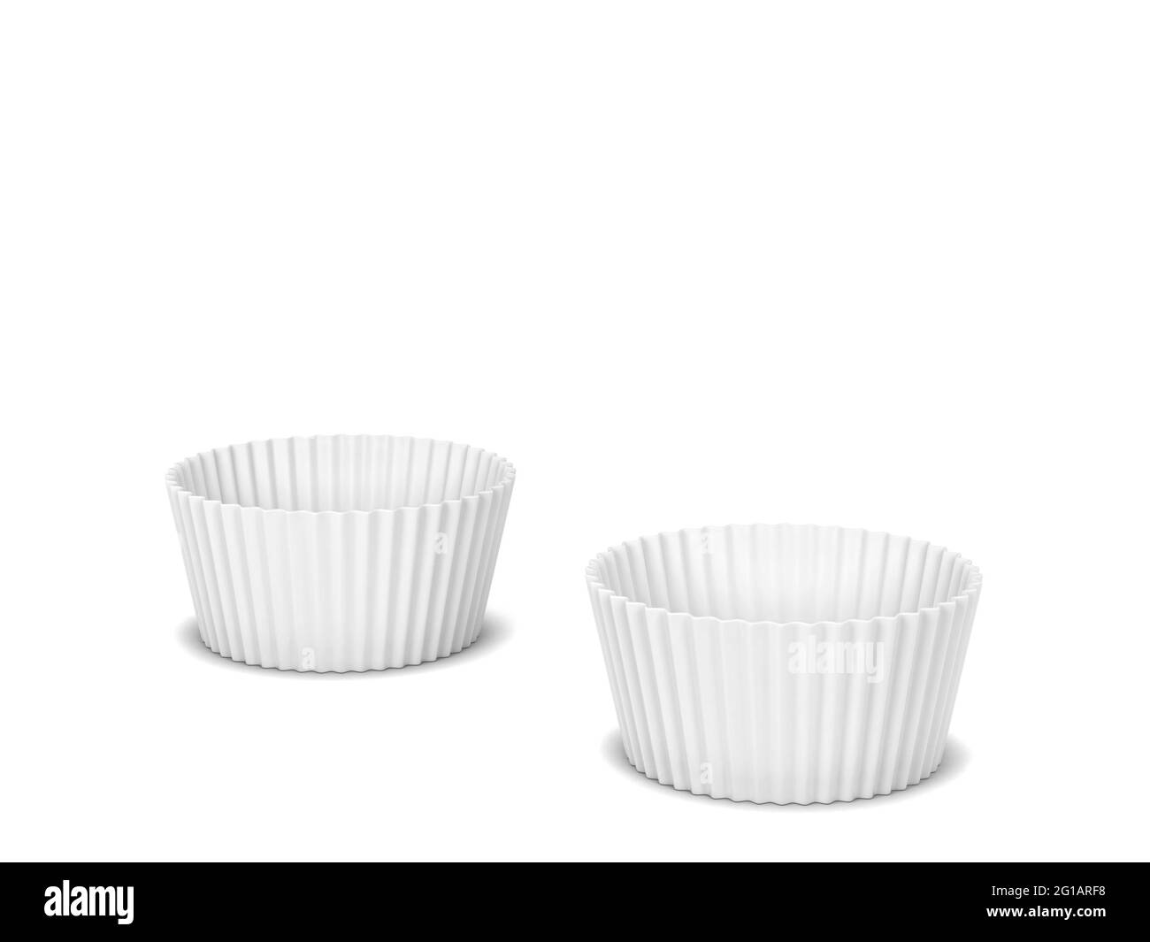 Blank cupcake silicon form. 3d illustration isolated on white ...