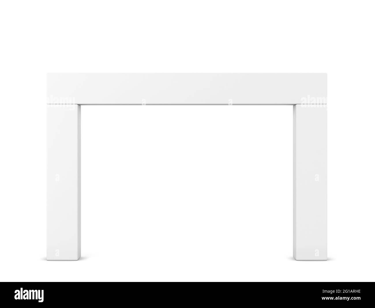 Blank event arch mockup. 3d illustration isolated on white background ...