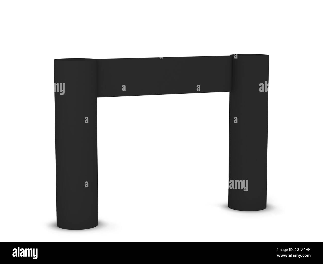 Blank event arch mockup. 3d illustration isolated on white background ...