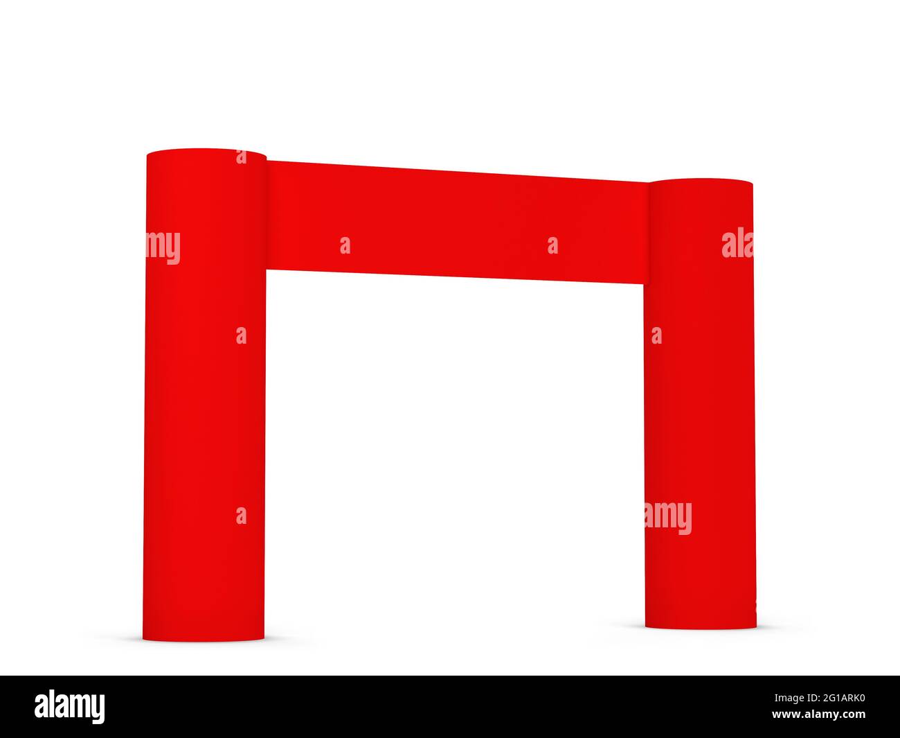 Blank event arch mockup. 3d illustration isolated on white background ...