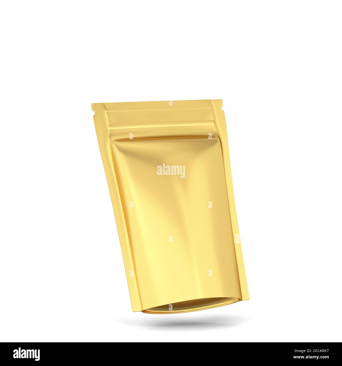 Blank zipper package mockup. 3d illustration isolated on white ...