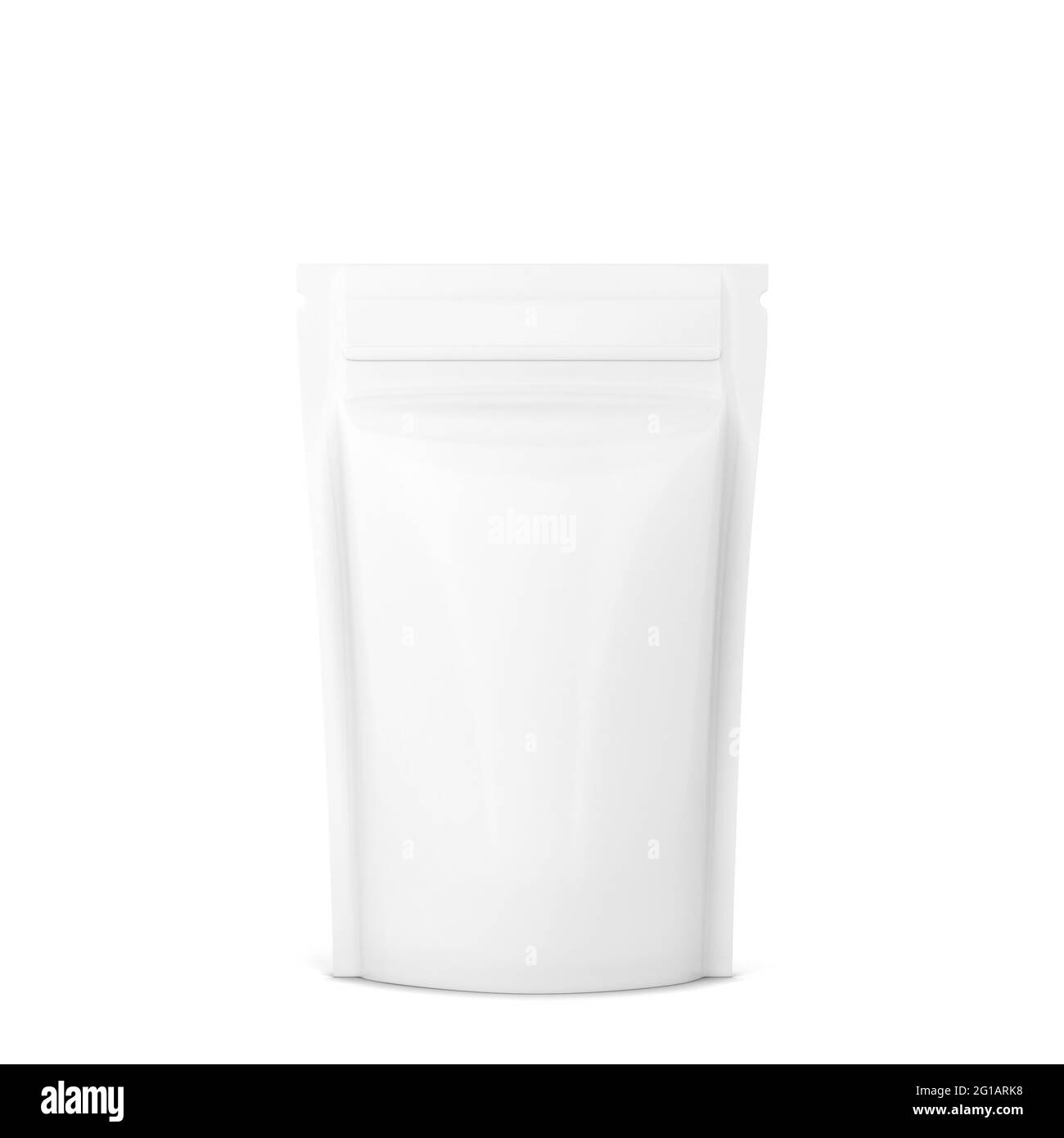 Blank zipper package mockup. 3d illustration isolated on white ...