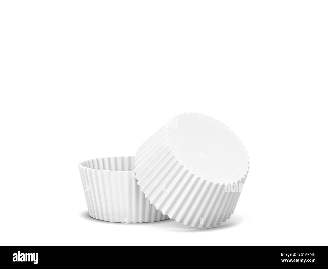 Blank cupcake silicon form. 3d illustration isolated on white ...