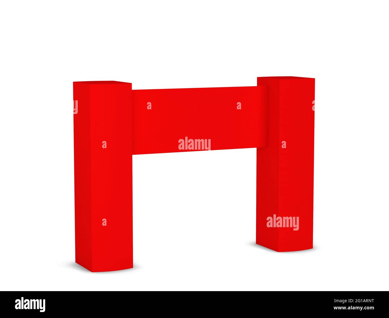 Blank event arch mockup. 3d illustration isolated on white background ...