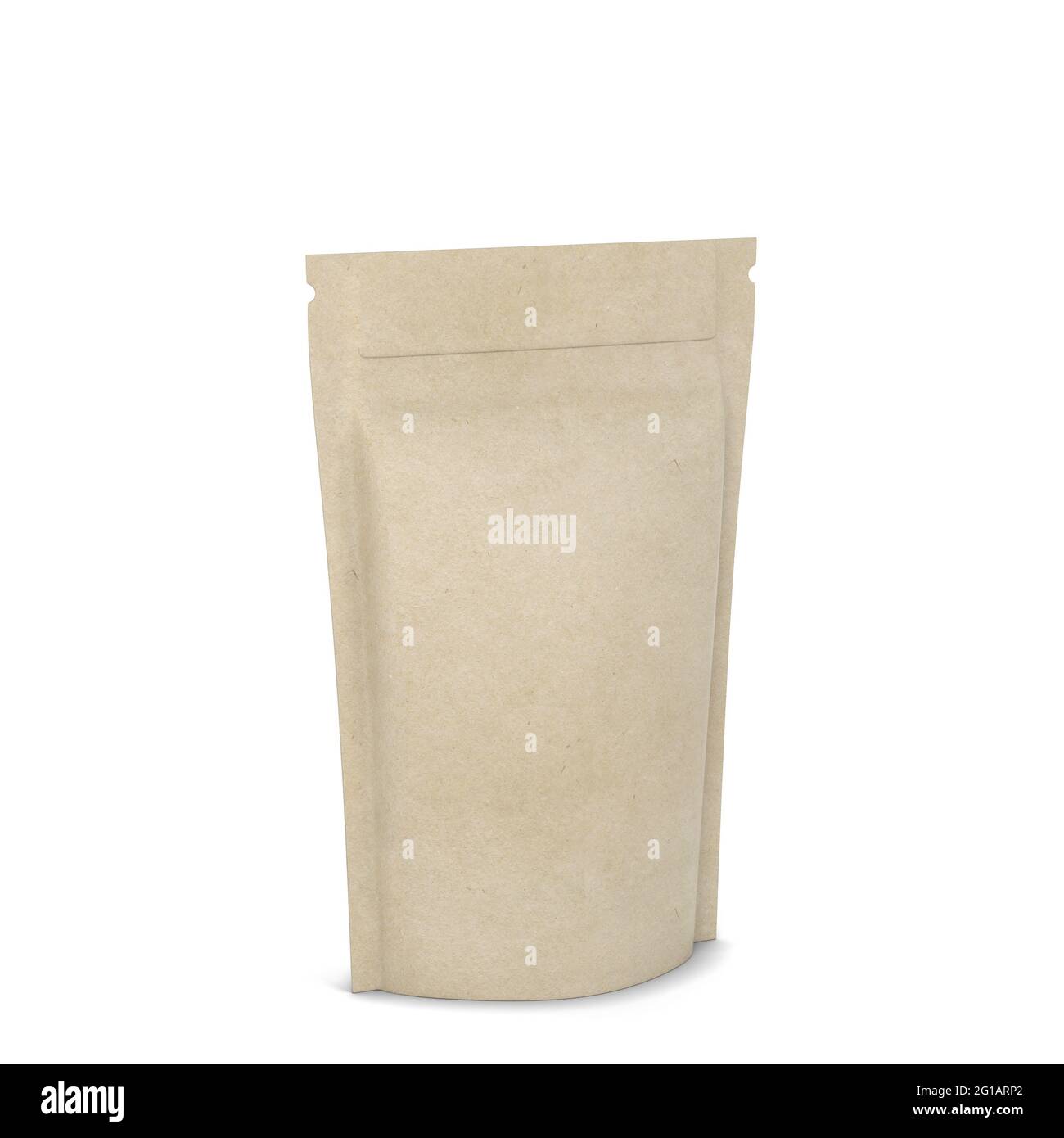 Blank zipper package mockup. 3d illustration isolated on white ...