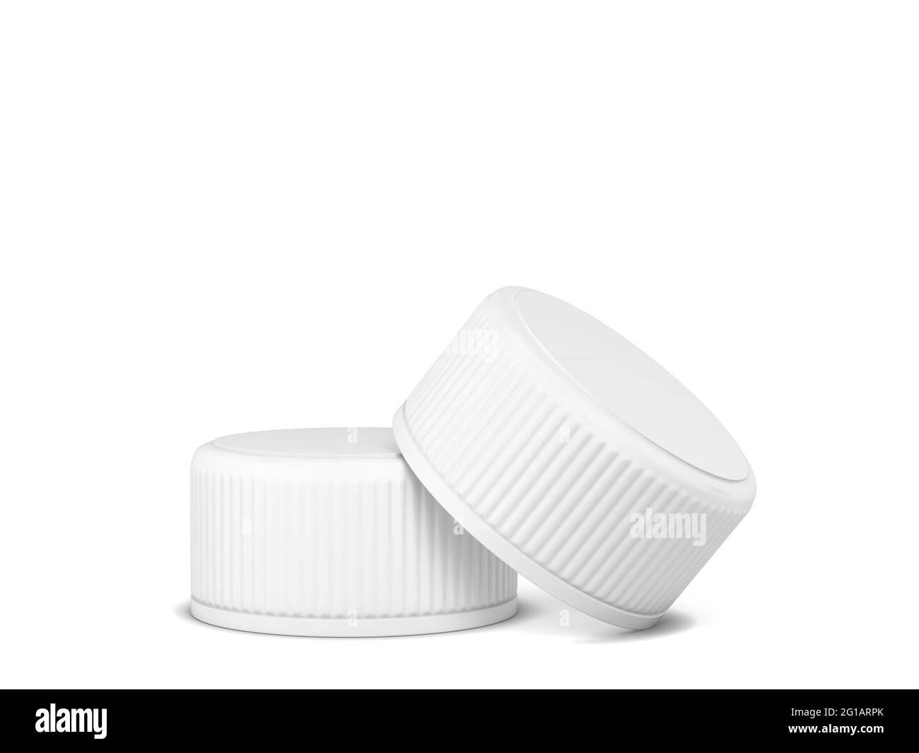 Blank plastic bottle cap. 3d illustration isolated on white background ...