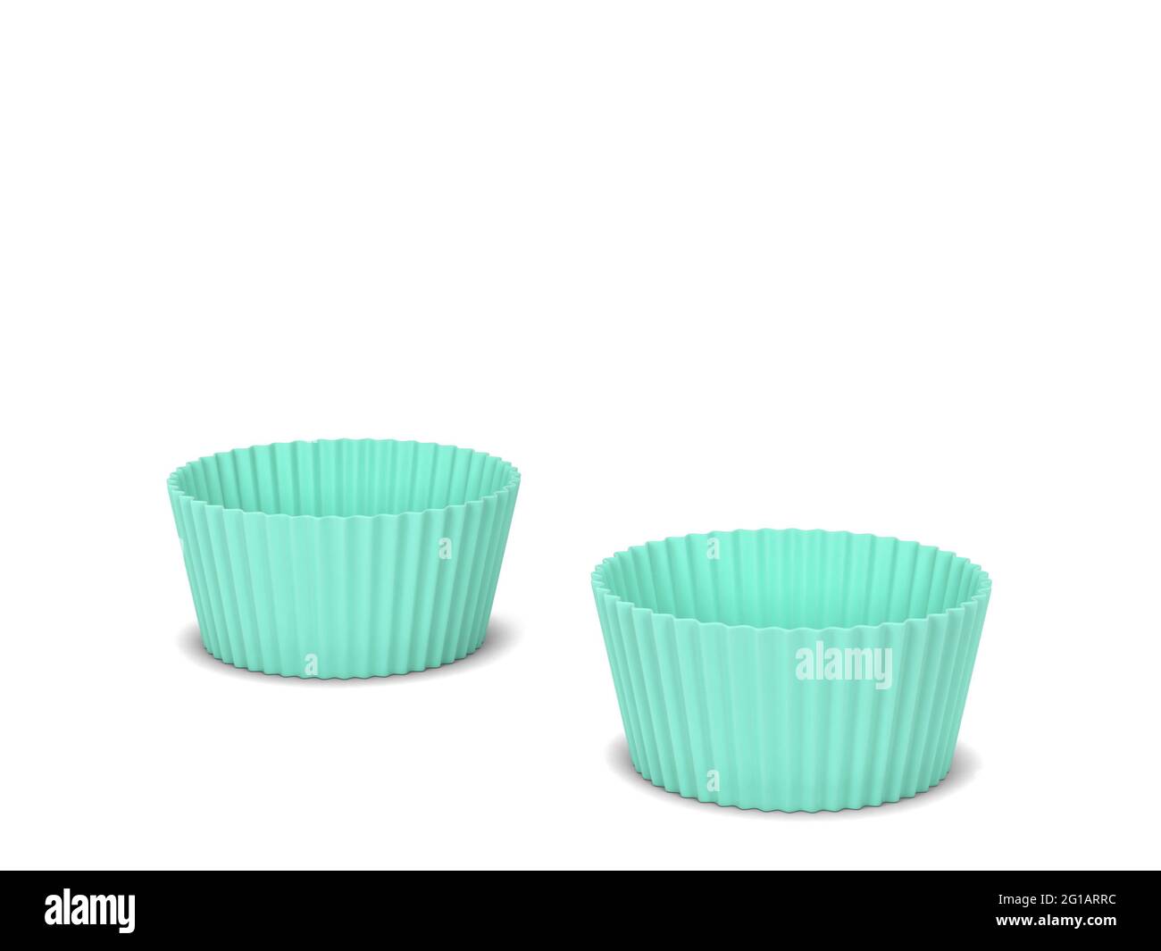Blank cupcake silicon form. 3d illustration isolated on white ...