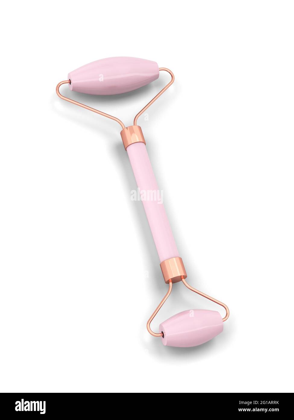 Facial roller. 3d illustration isolated on white background. Tool for ...