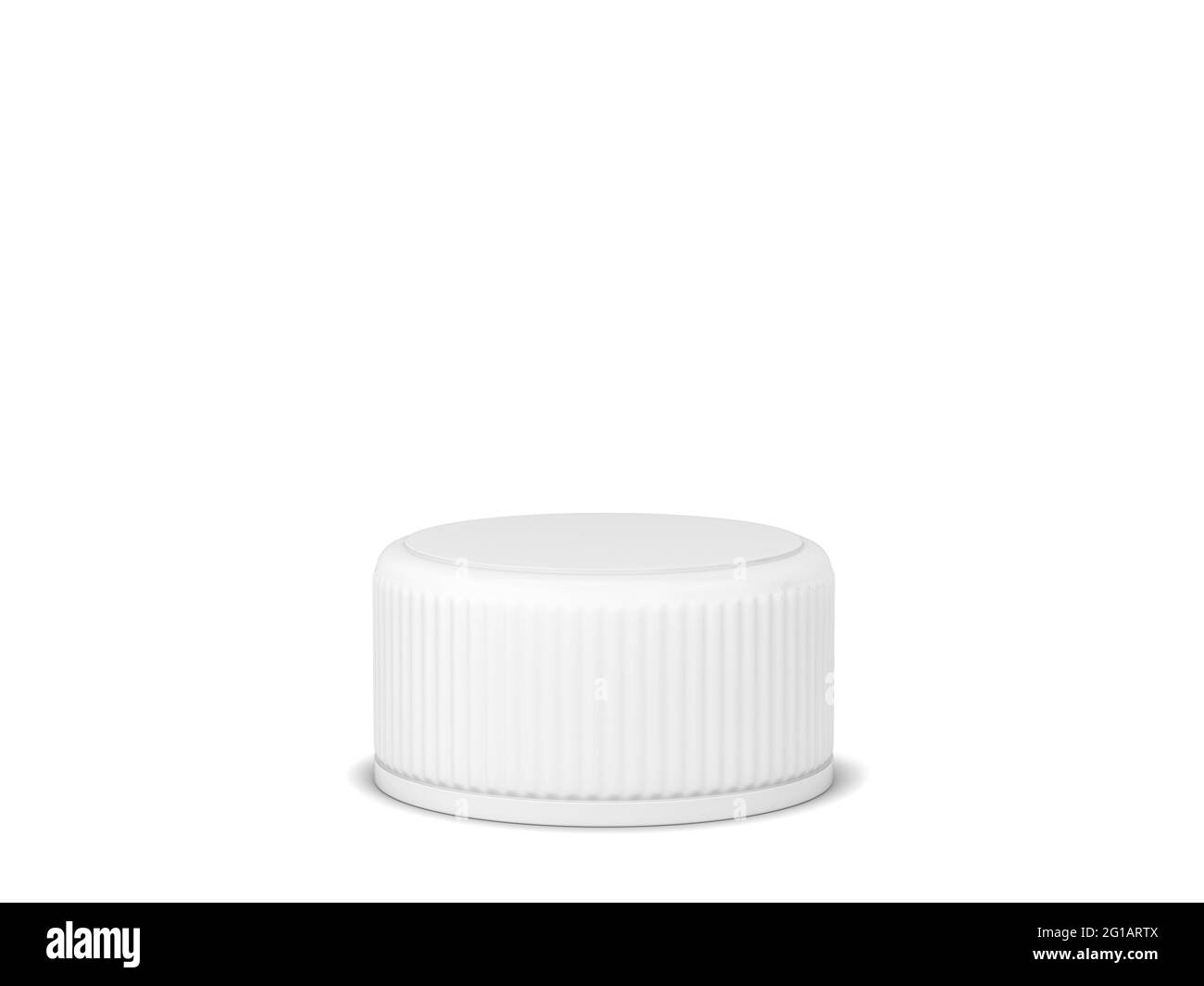 Blank plastic bottle cap. 3d illustration isolated on white background ...