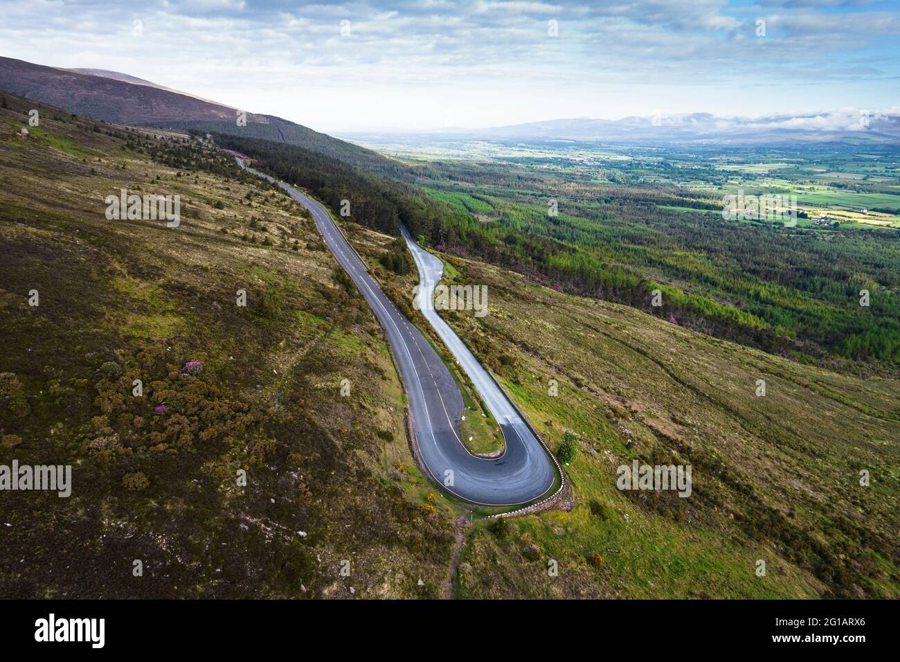 The Vee Pass, a v-shaped turn on the road leading to a gap in the ...