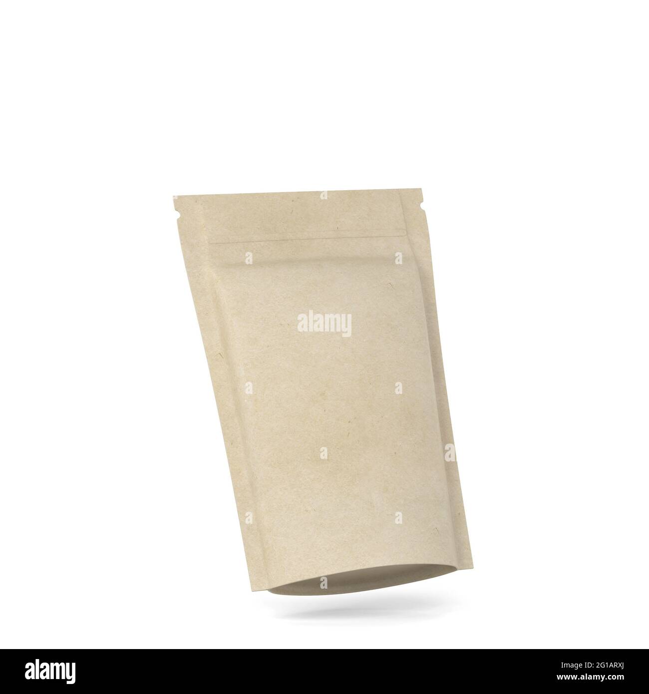 Blank zipper package mockup. 3d illustration isolated on white ...