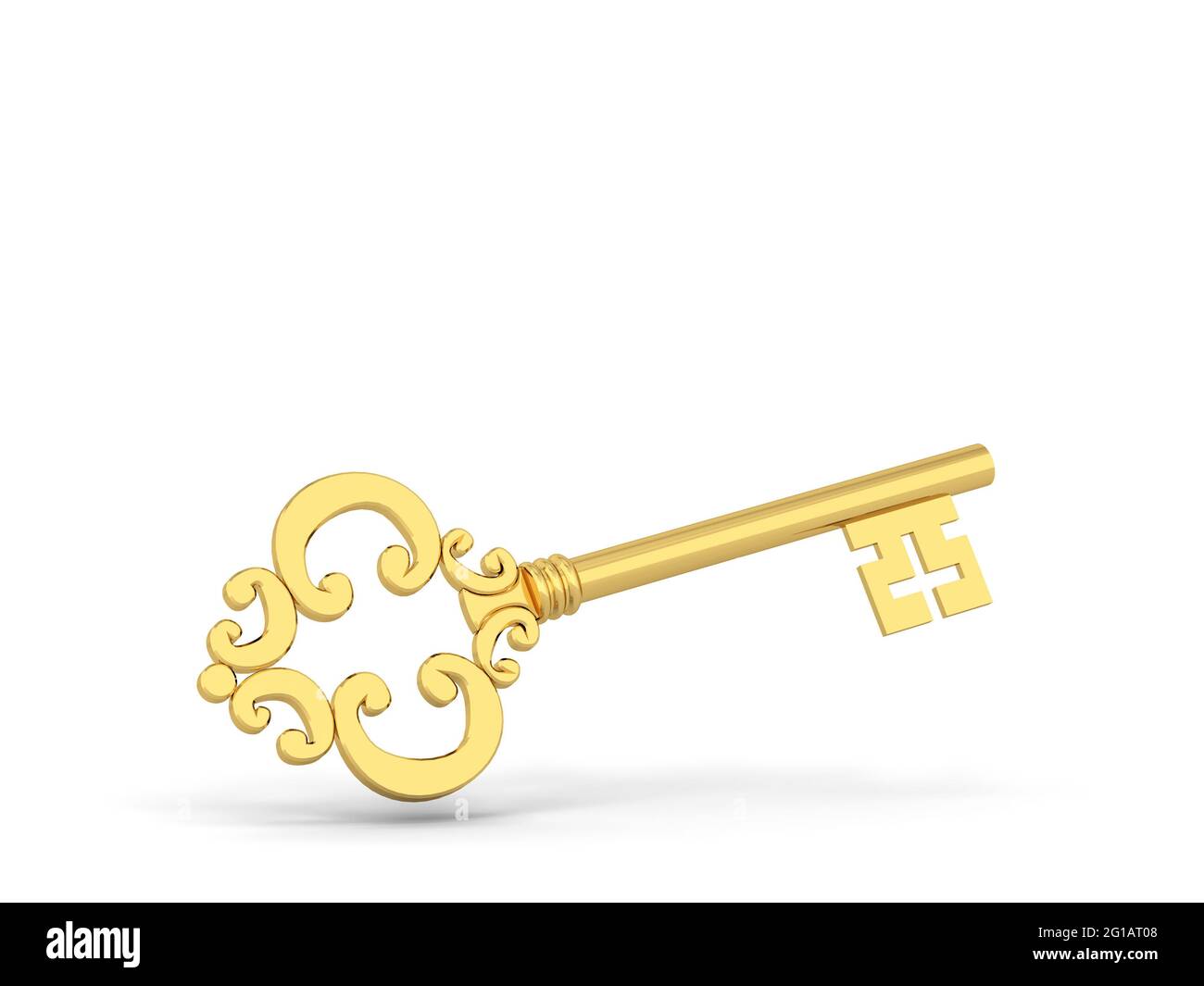Skeleton key. 3d illustration isolated on white background Stock Photo ...