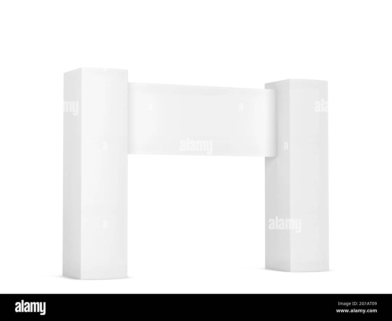 Blank event arch mockup. 3d illustration isolated on white background ...