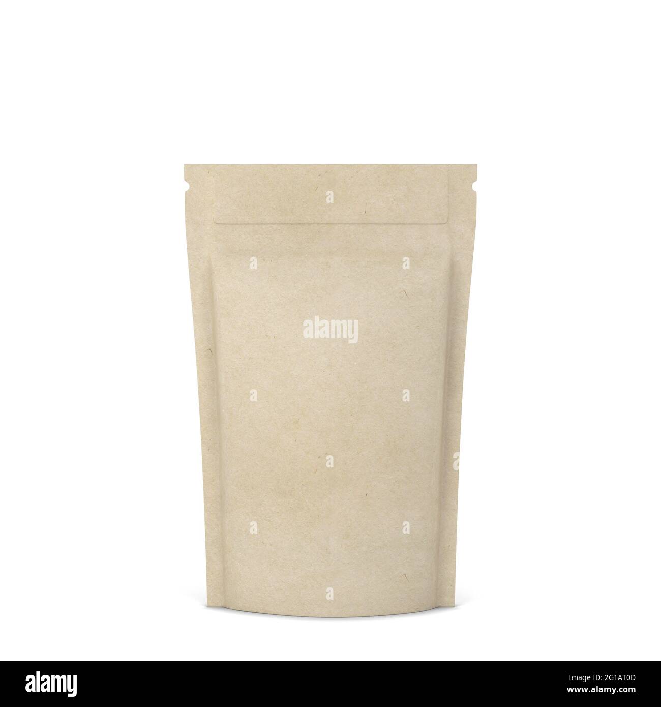 Blank zipper package mockup. 3d illustration isolated on white ...