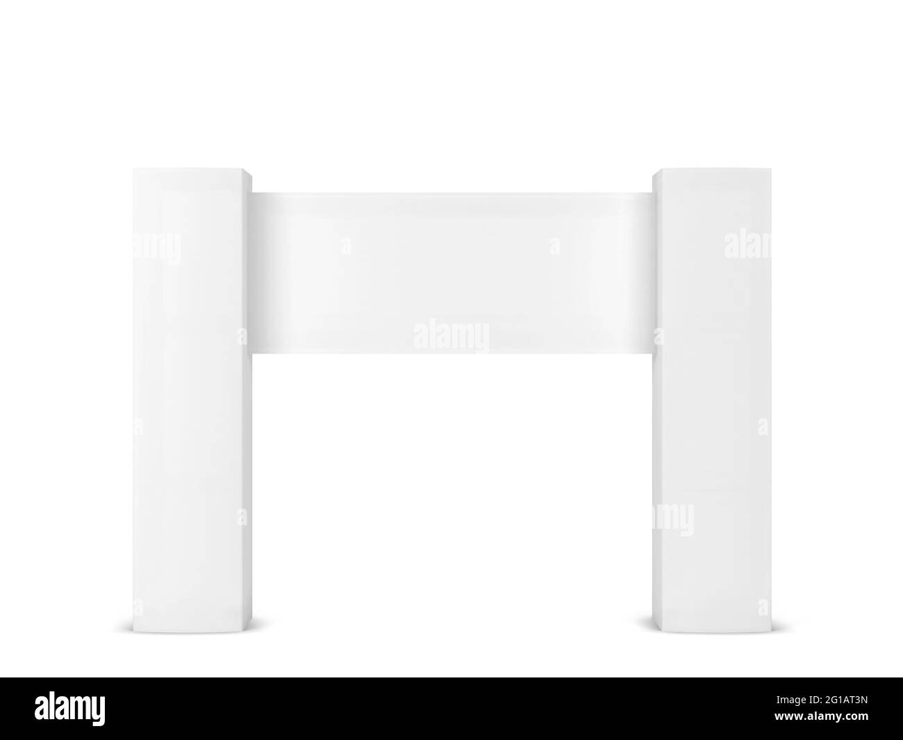 Blank event arch mockup. 3d illustration isolated on white background ...