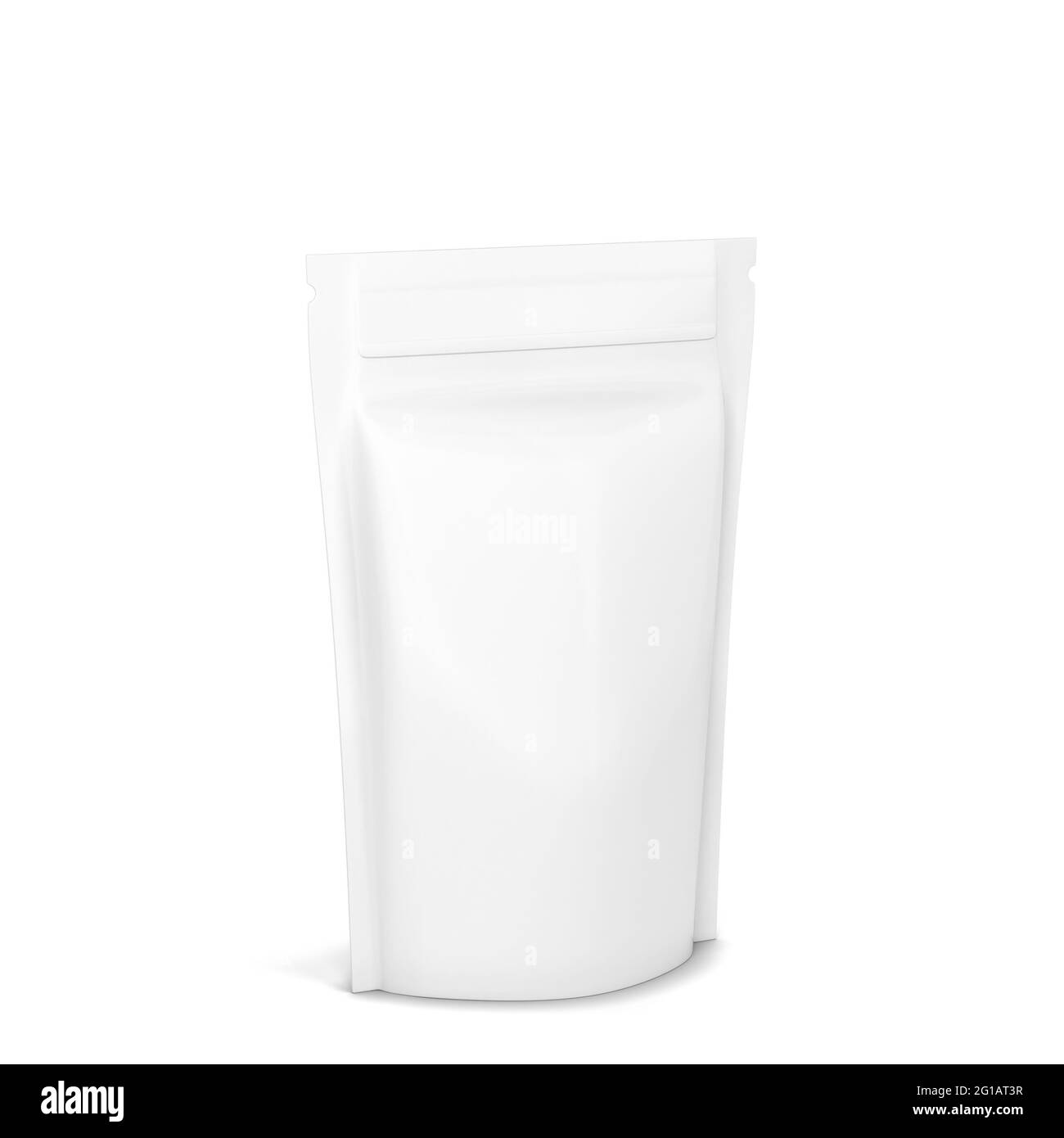 Blank zipper package mockup. 3d illustration isolated on white ...