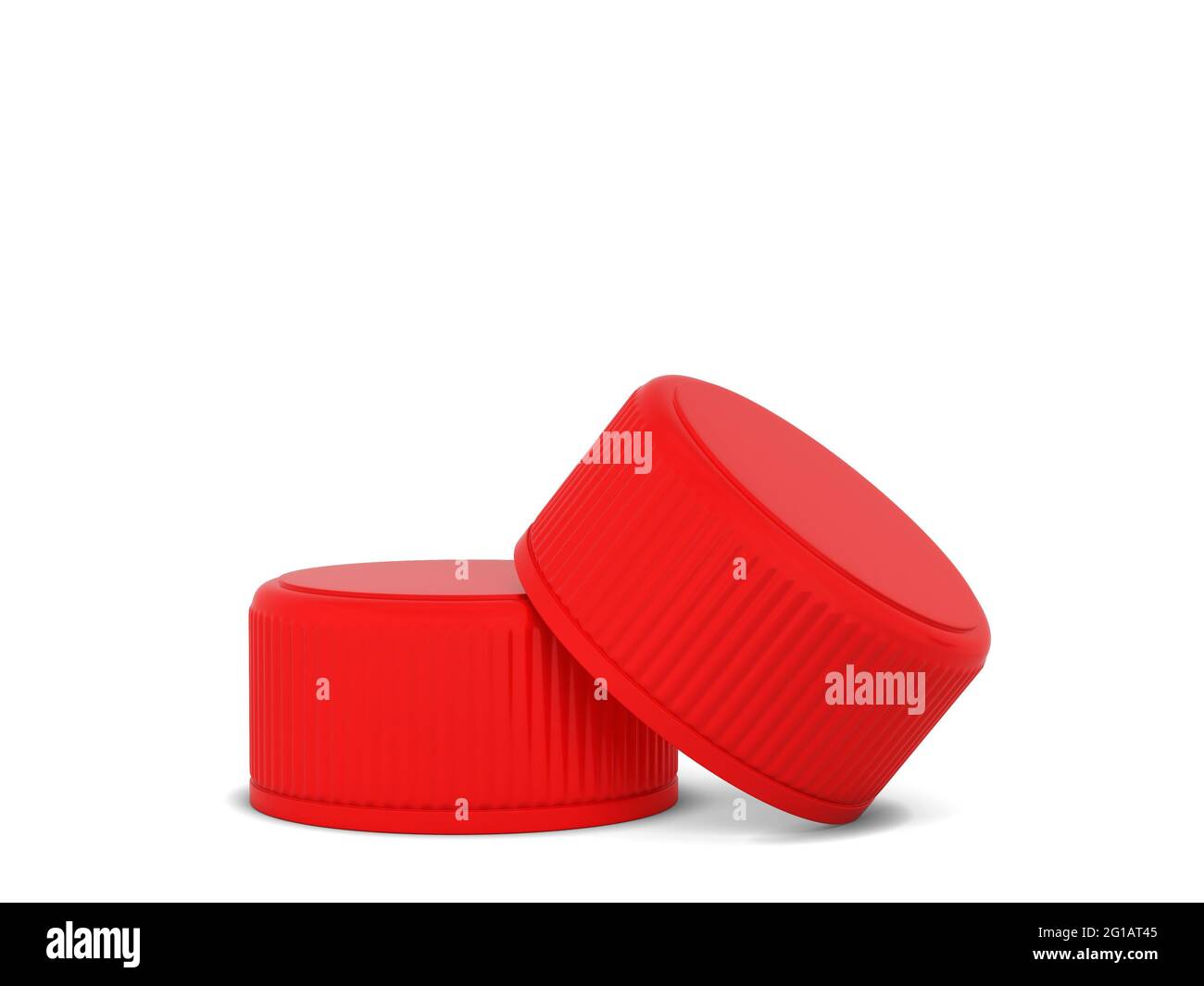 Blank plastic bottle cap. 3d illustration isolated on white background ...