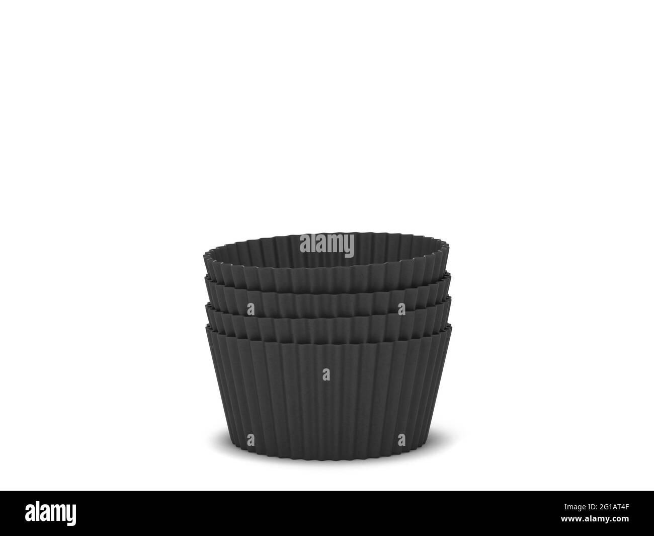 Blank cupcake silicon form. 3d illustration isolated on white ...