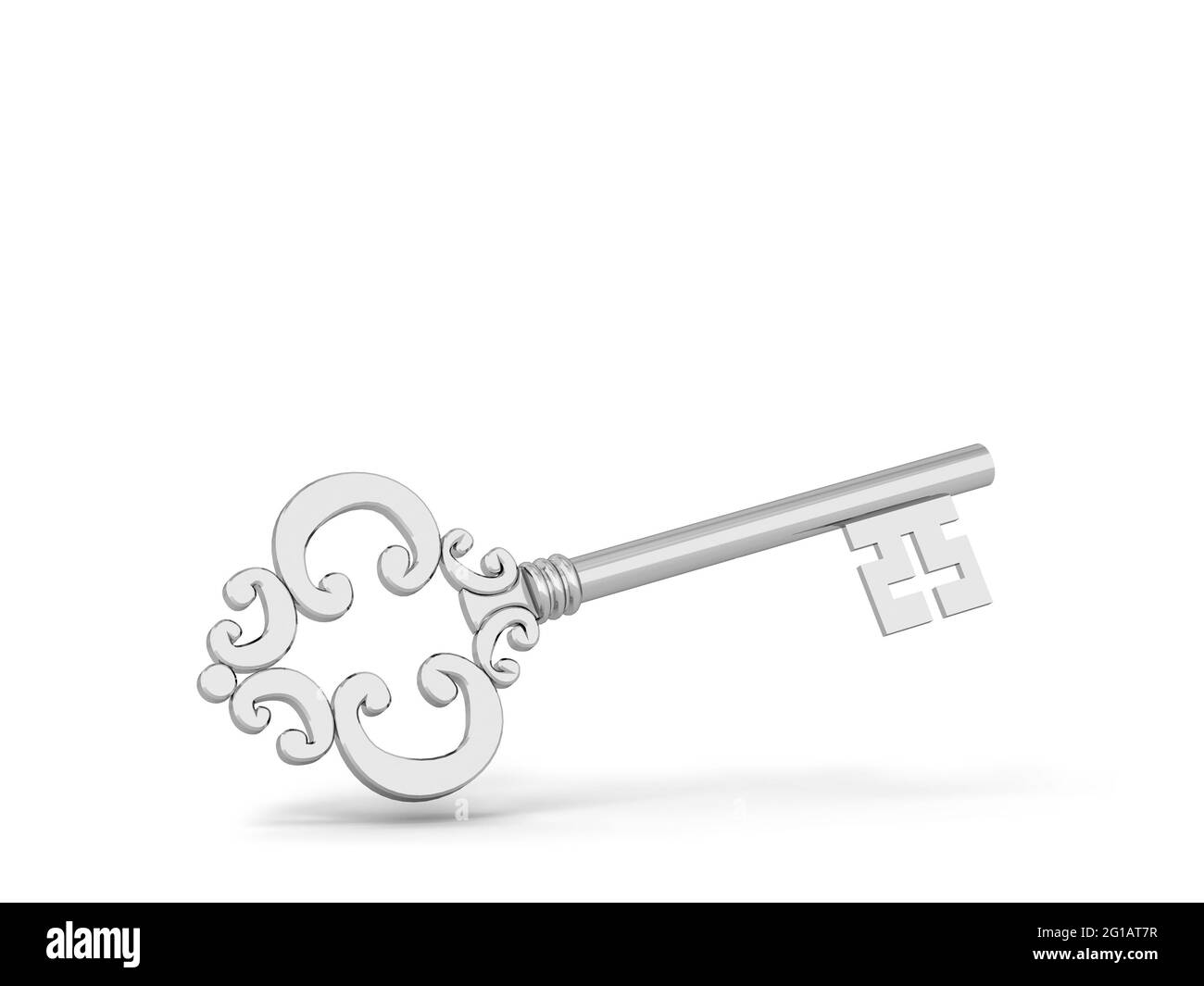 Skeleton key. 3d illustration isolated on white background Stock Photo ...