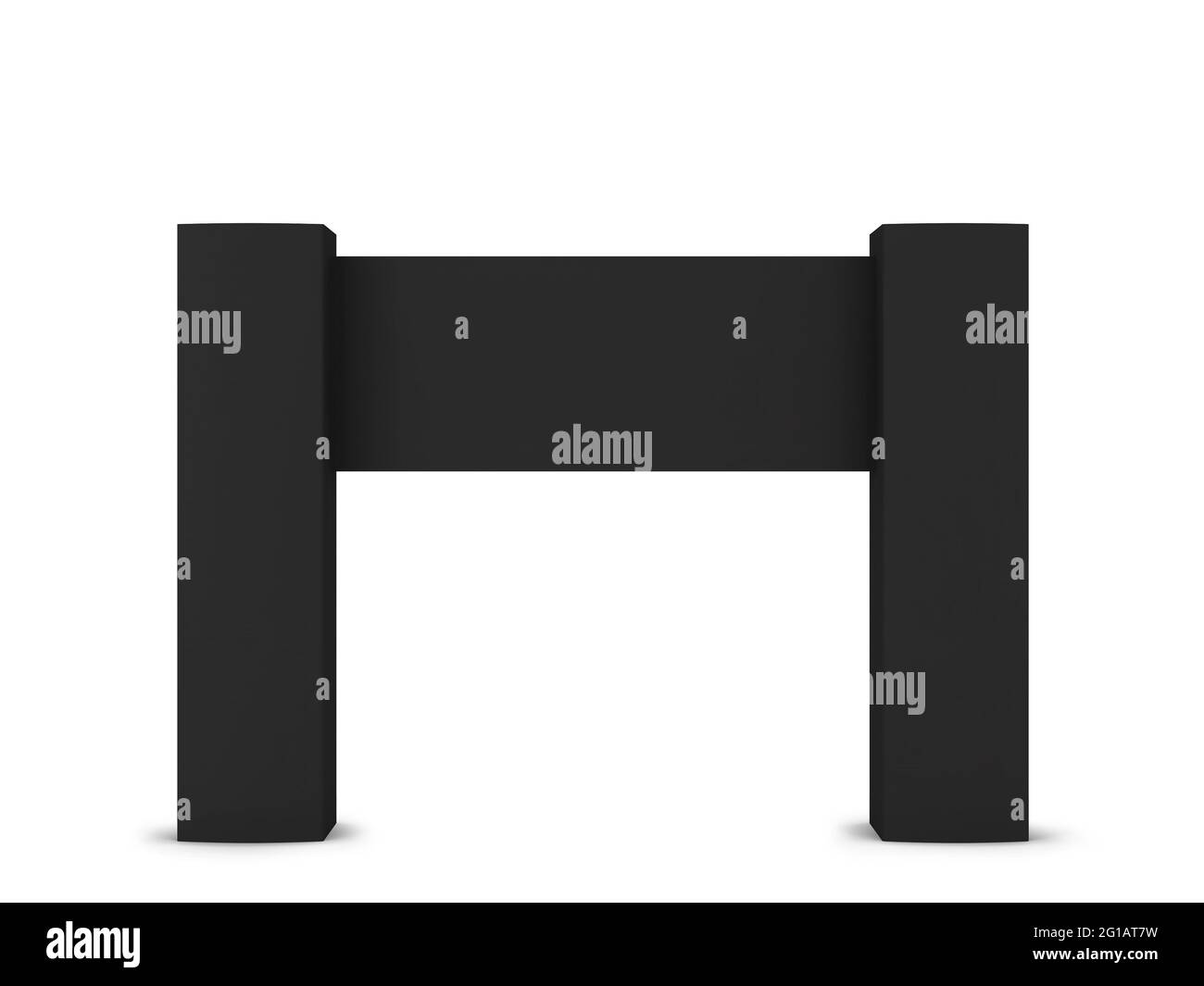 Blank event arch mockup. 3d illustration isolated on white background ...