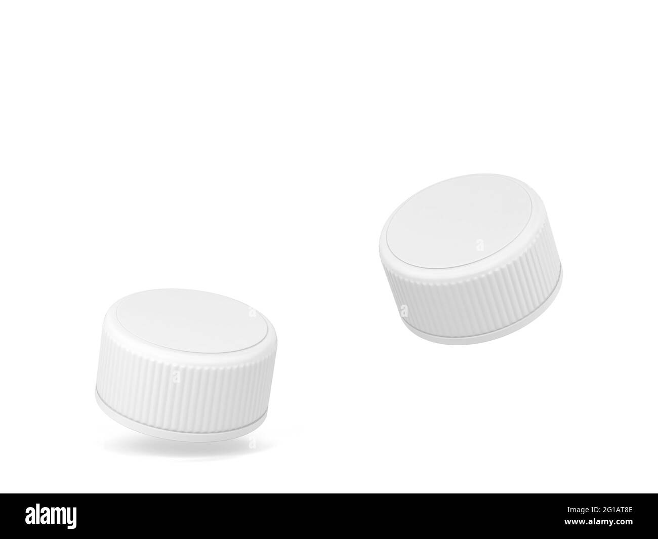 Blank plastic bottle cap. 3d illustration isolated on white background ...