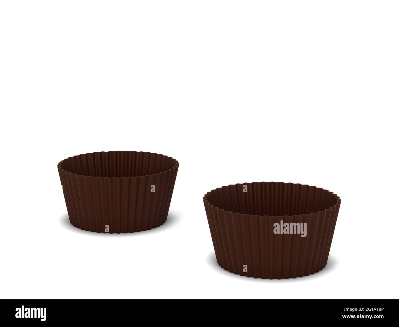 Blank cupcake silicon form. 3d illustration isolated on white ...