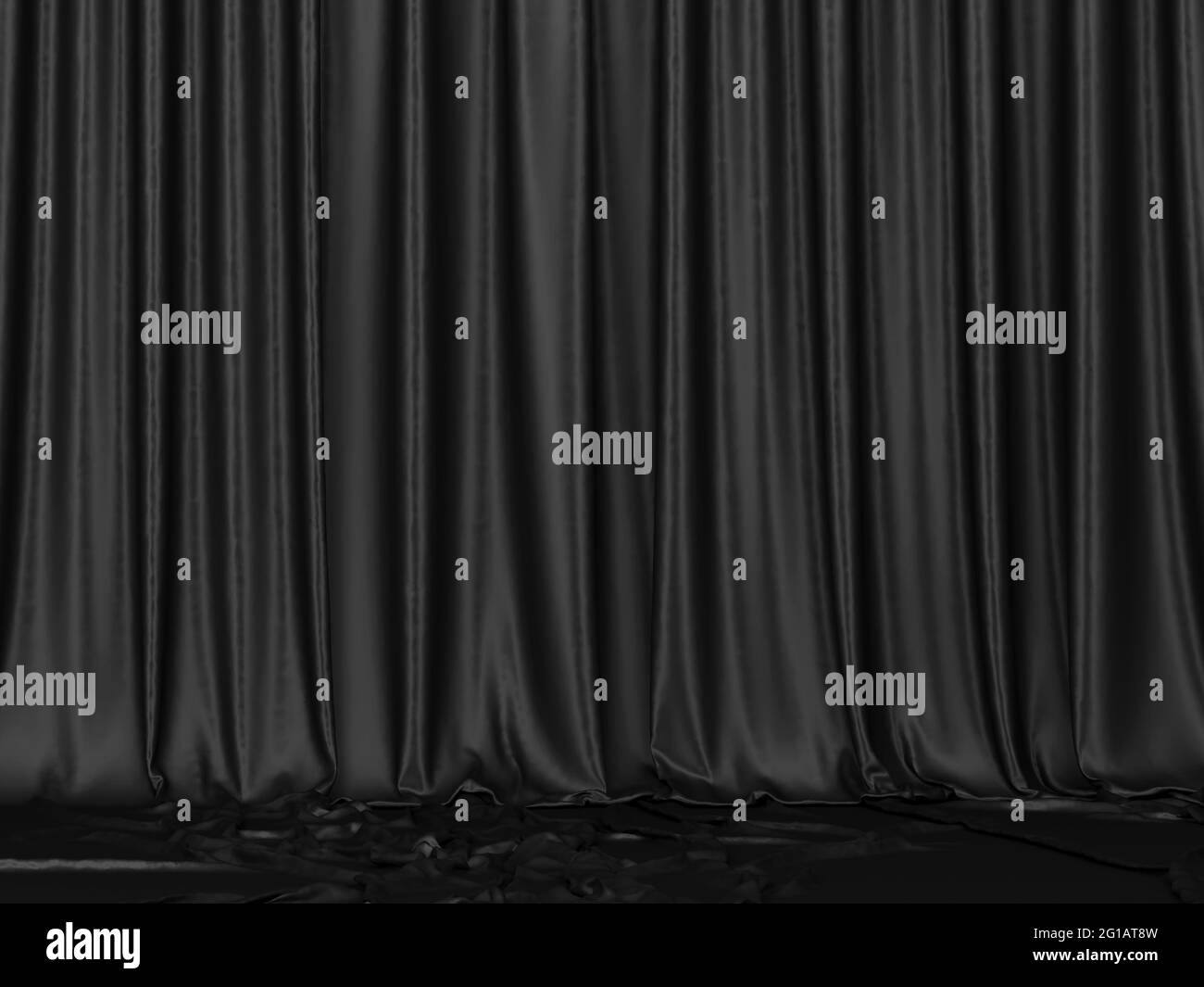 Curtain flowing to the floor. 3d illustration. Cloth drapery for ...