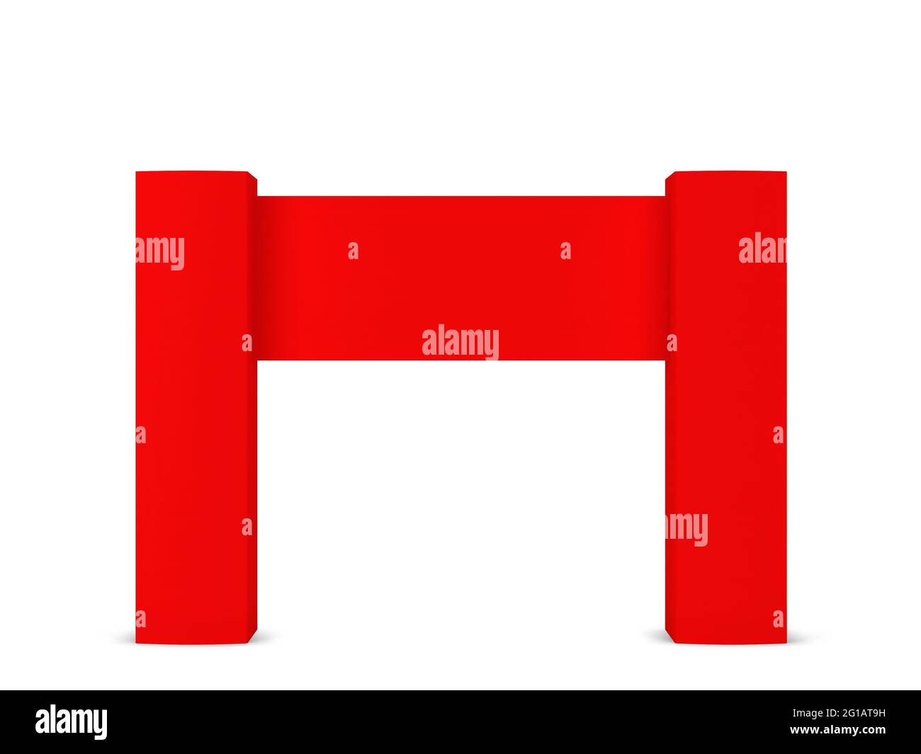 Blank event arch mockup. 3d illustration isolated on white background ...