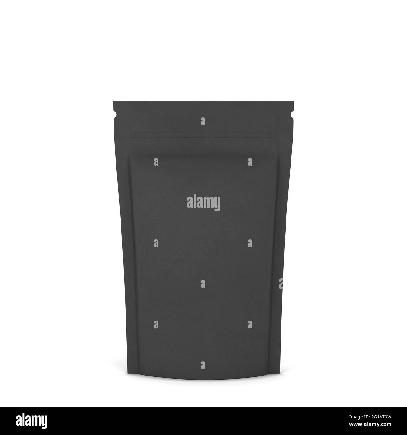 Blank zipper package mockup. 3d illustration isolated on white ...