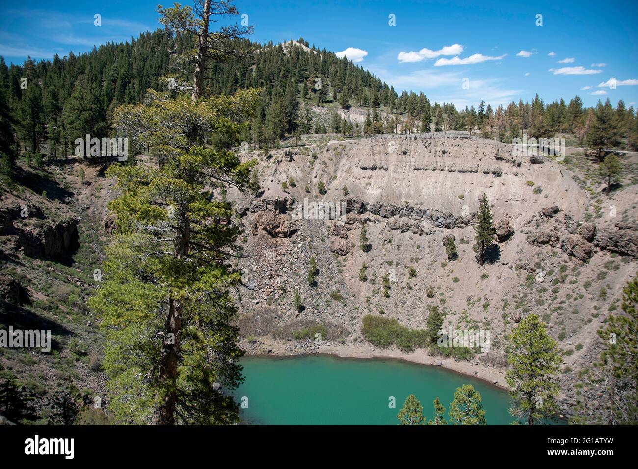 Inyo Craters is a young volcanic crater near Mammoth Lakes in Mono ...