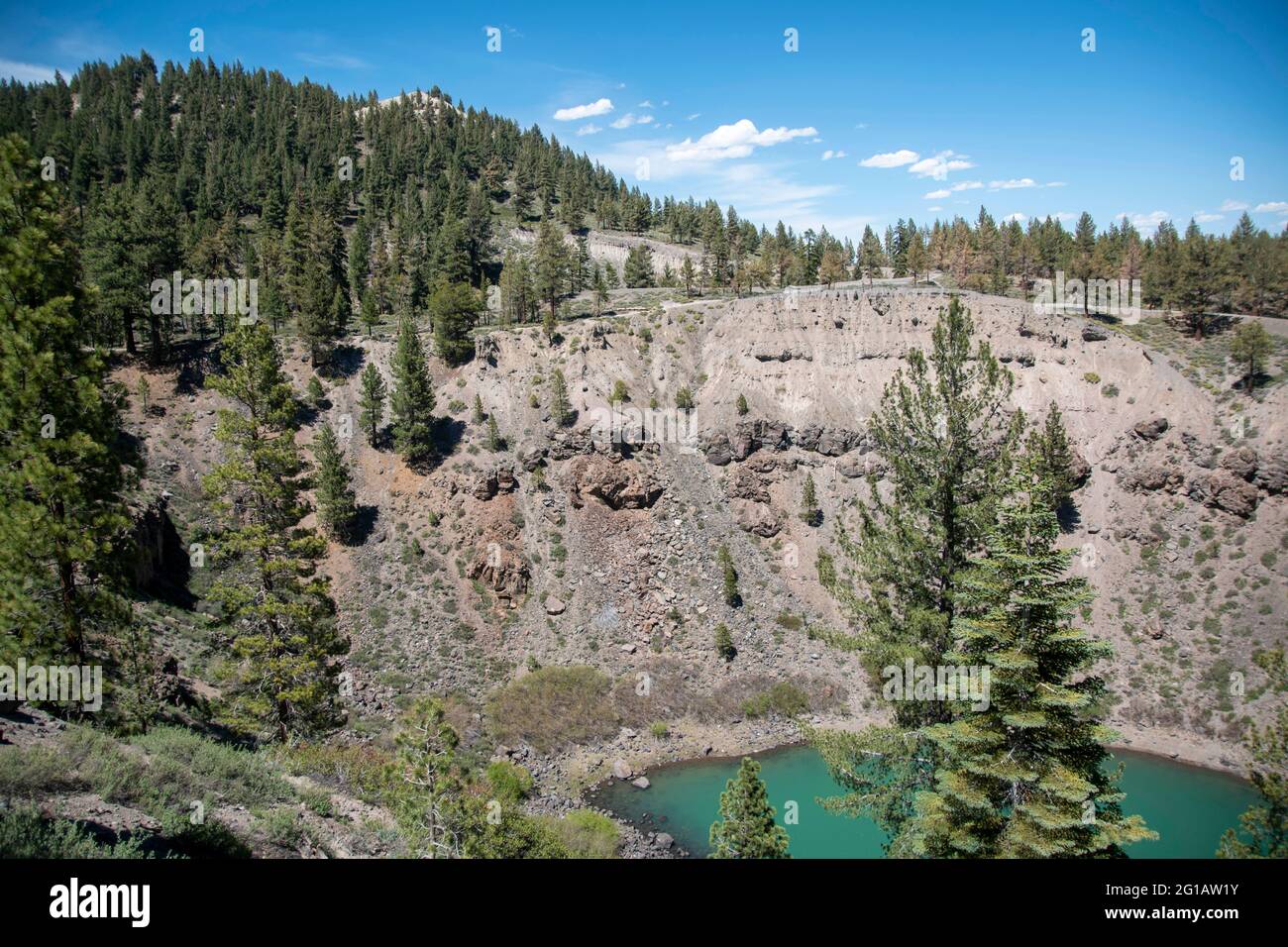 Inyo Craters is a young volcanic crater near Mammoth Lakes in Mono ...